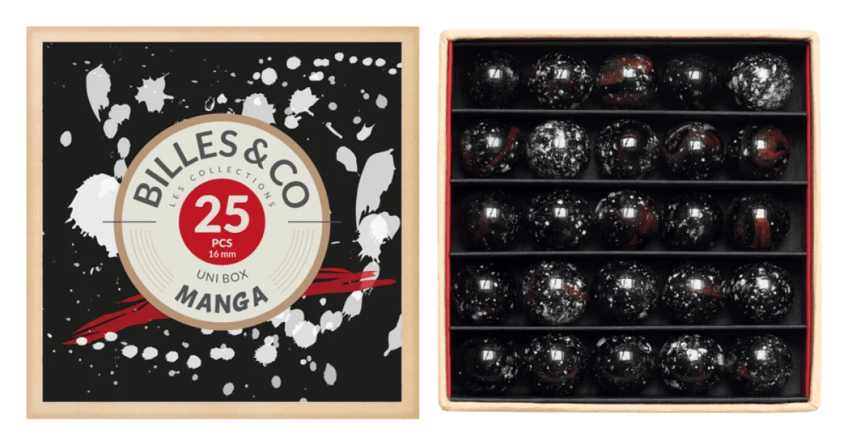 Boîte de 25 billes Manga - Billes & Co