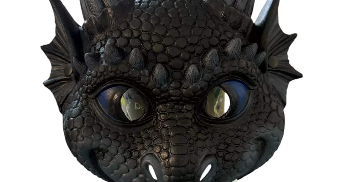 Masque dragon noir — Ratatam | Dès 3 ans, Halloween